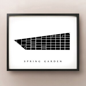 Spring Garden Map - Philadelphia Neighbourhood Art Print - Etsy