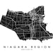 Niagara Region, ON - City Limits Map Print - Etsy
