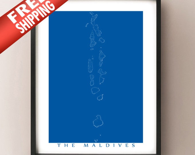 Old Maldives Atoll Map 1764 Vintage Maldivian Islands Atlas Poster - Etsy