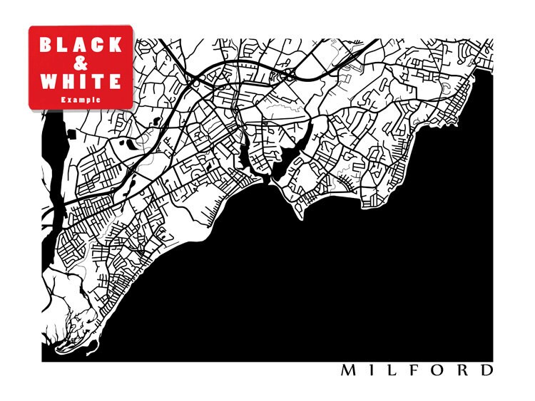 Milford CT Map Print | Etsy