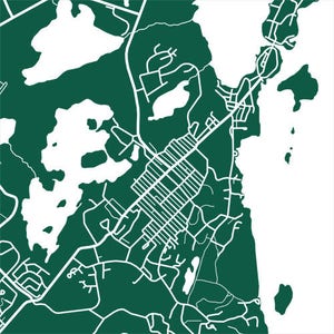 Yellowknife Map Print - Northwest Territories, Canada Art Poster - Etsy