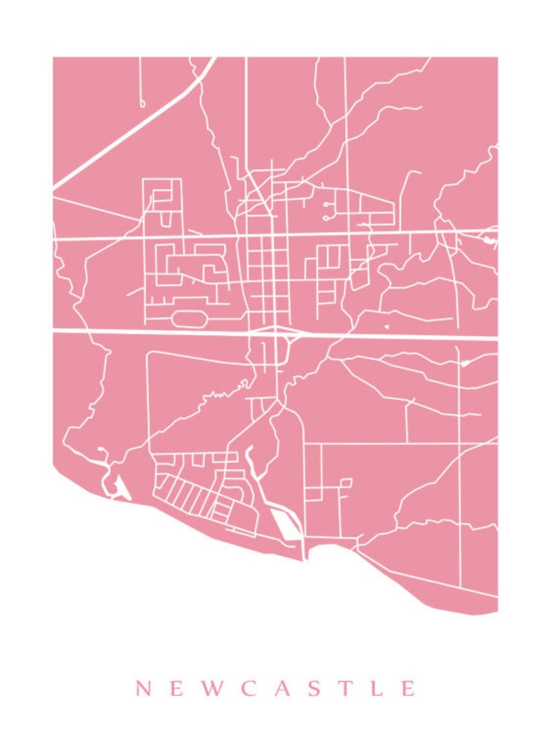 Newcastle Ontario Map Print - Etsy