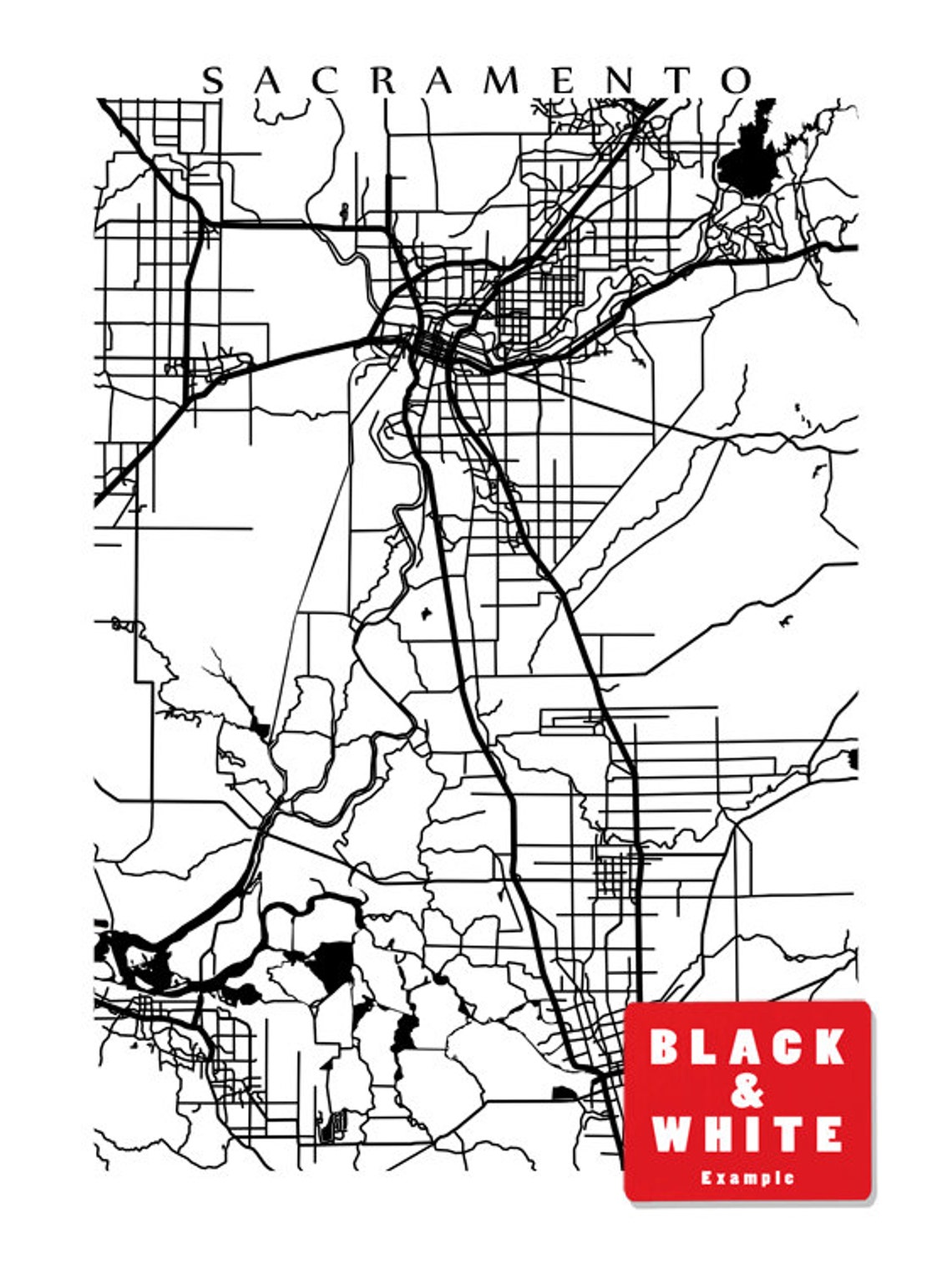 Sacramento Area Map Sacramento County California Poster - Etsy