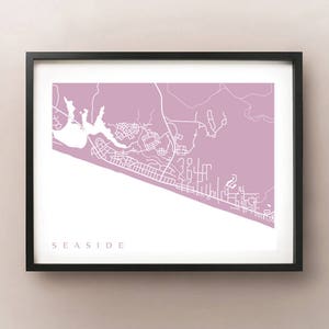 Seaside, FL Map Print - Seaside and Seagrove Beach, Florida Poster - Etsy
