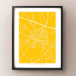 Geluwe Map Print - Geluwe, Wervik, Belgium Poster - Etsy