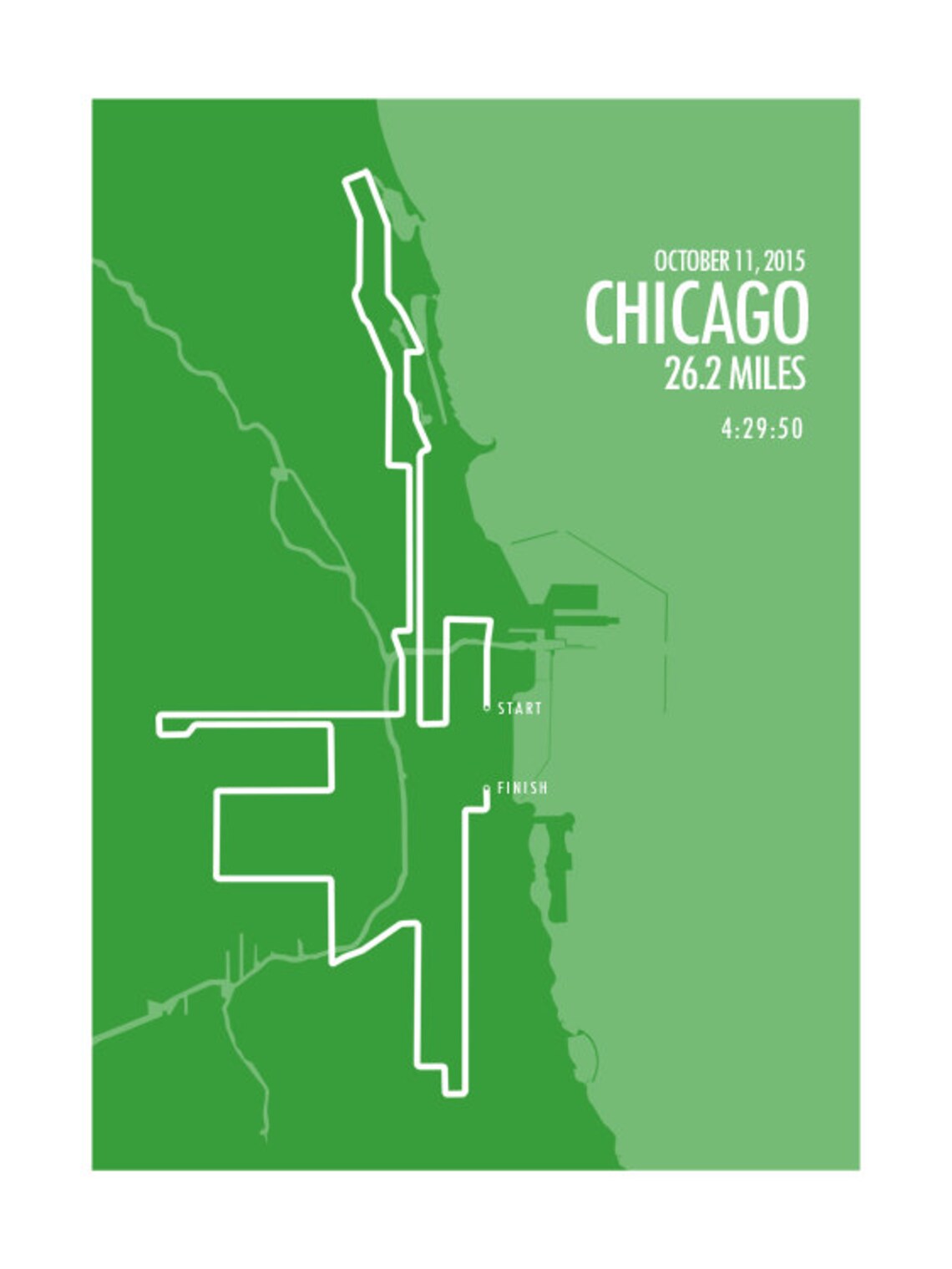 Chicago Marathon Print 2015 - Etsy