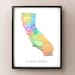 California State Map Custom Print - Etsy