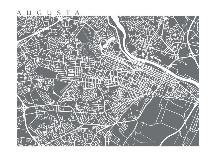 Augusta GA Map Print | Etsy