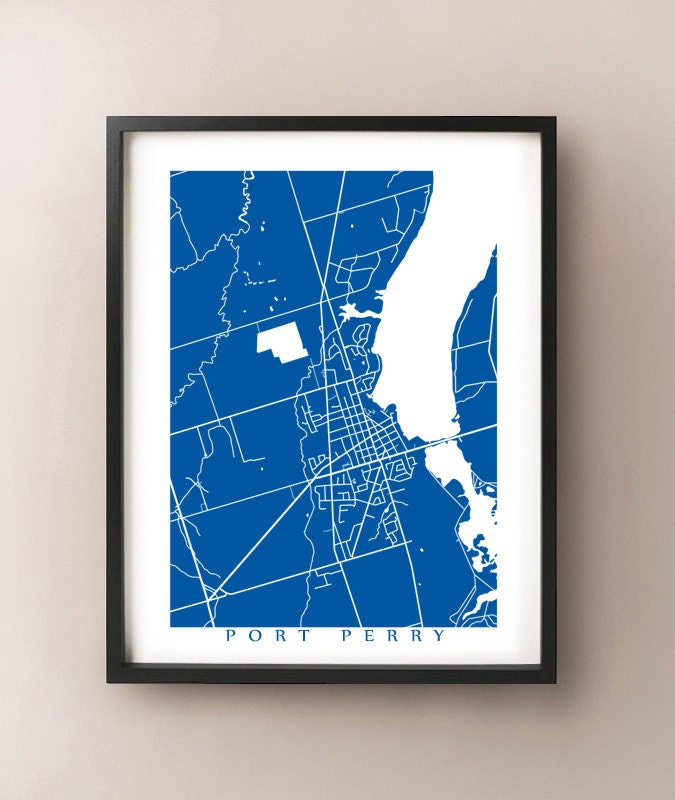 Port Perry Map Print Ontario Poster Art - Etsy