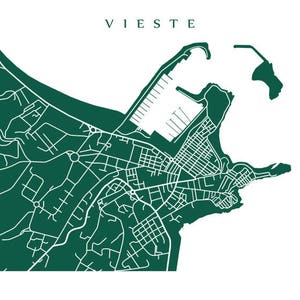 Vieste, Italy Map Print - Etsy