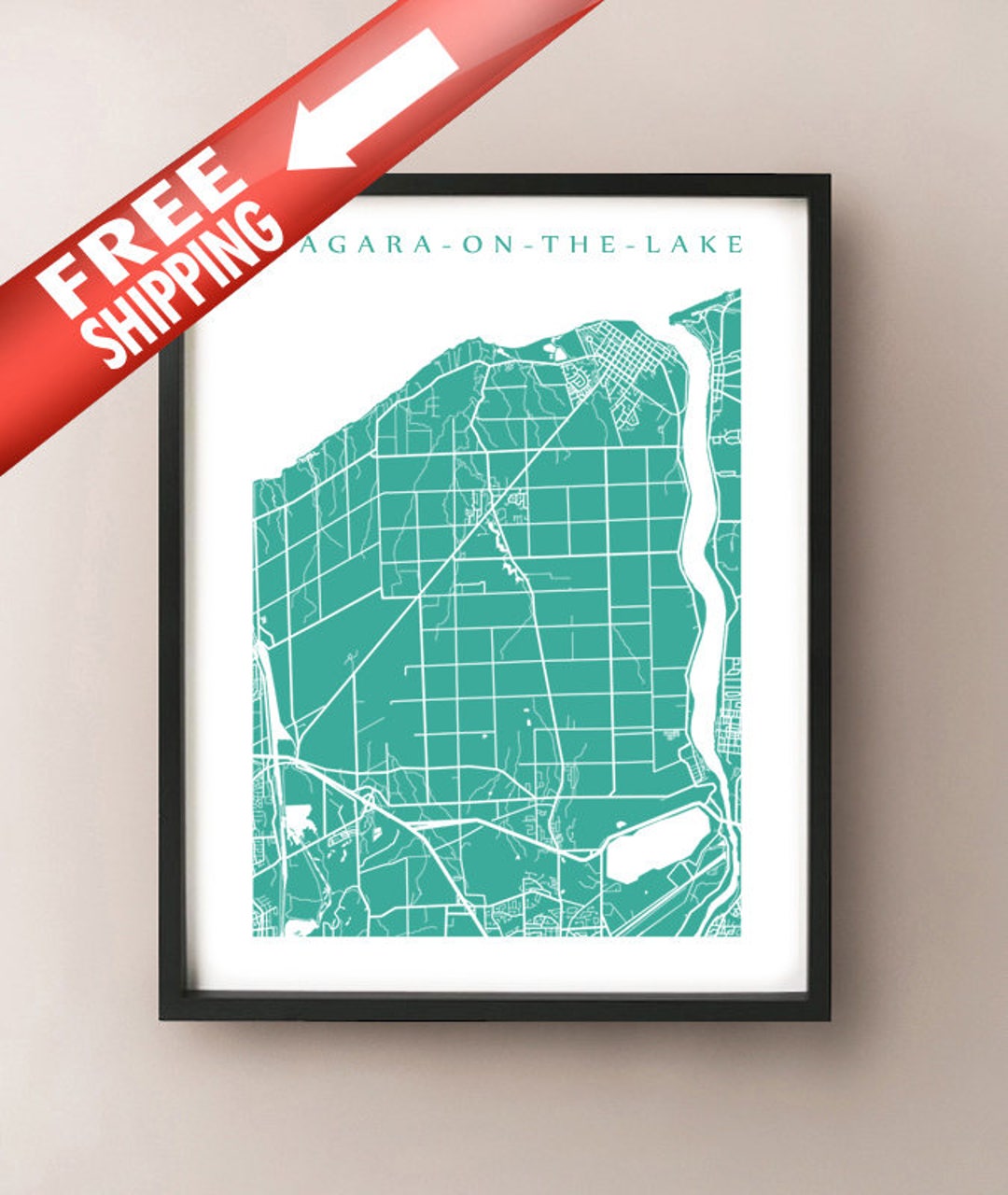Niagara-on-the-lake Map - Canada Wall Art - NOTL, Virgil, Queenston, St ...