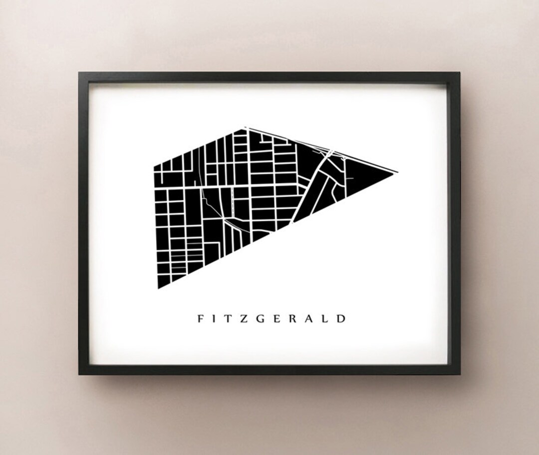 Fitzgerald Map - St. Catharines ON Neighbourhood Art Print - Etsy