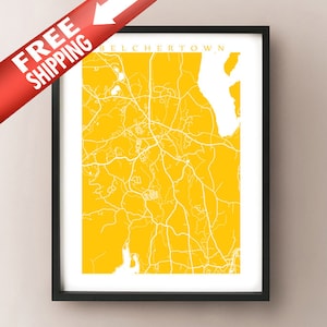 Belchertown, MA Map Print - Massachusetts Poster - Etsy