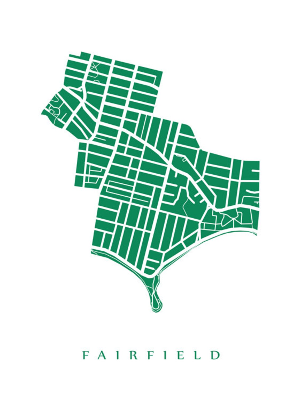 Fairfield Map Victoria Neighbourhood Art Print - Etsy