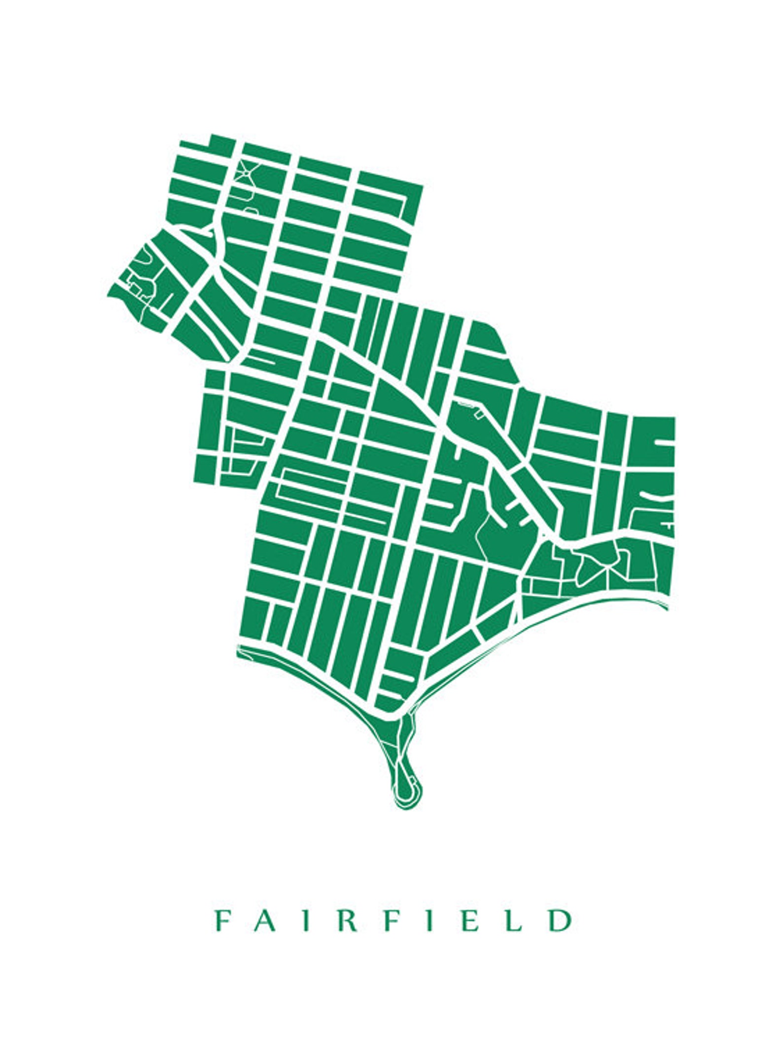 Fairfield Map Victoria Neighbourhood Art Print - Etsy