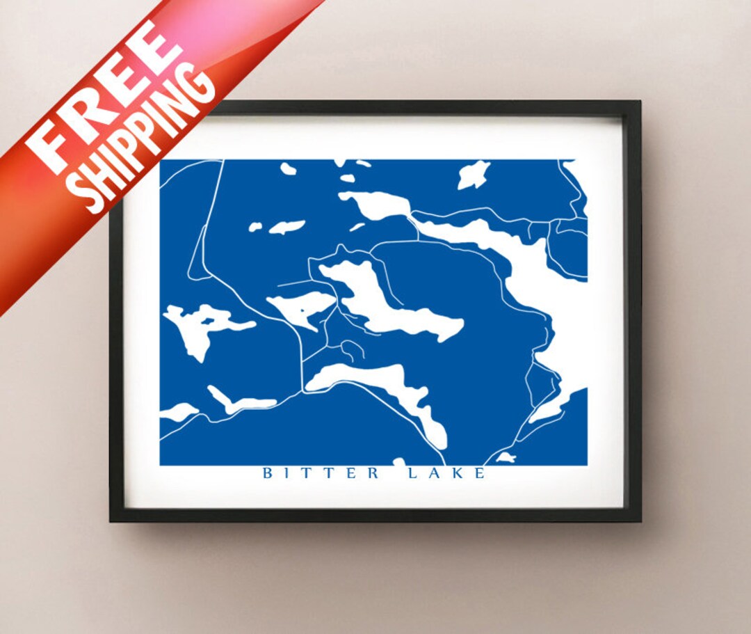 Bitter Lake, ON Map Print - Ontario Art - Etsy