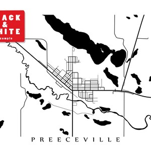 Preeceville, SK Map Print - Saskatchewan Poster - Etsy