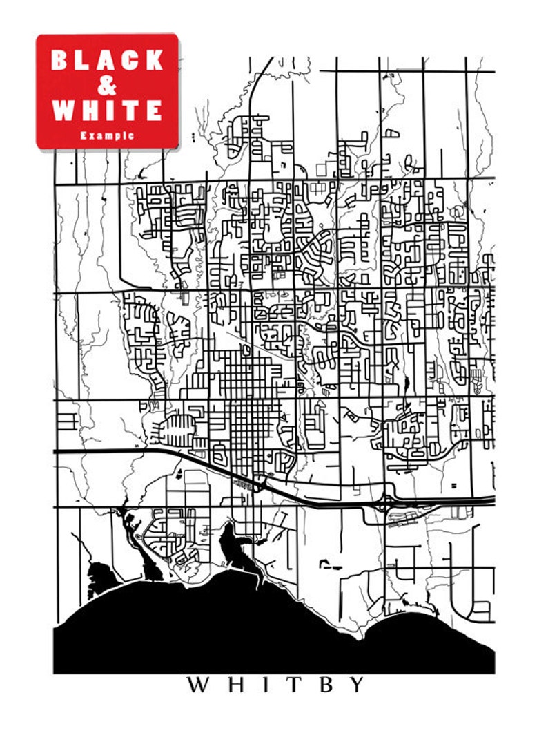 Whitby Map Print | Etsy