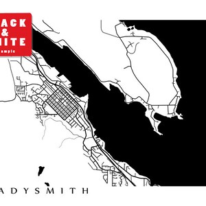Ladysmith, BC Map Poster Print - Vancouver Island, British Columbia ...