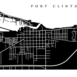 Port Clinton Map - Ohio Poster Print - Etsy