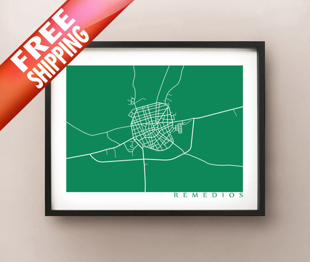 Remedios Map Print - Cuba Poster - Etsy