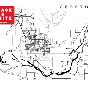 Creston Map Poster Print - BC, Canada - Etsy