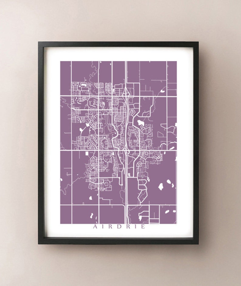 Airdrie, AB Map Art Print - Etsy