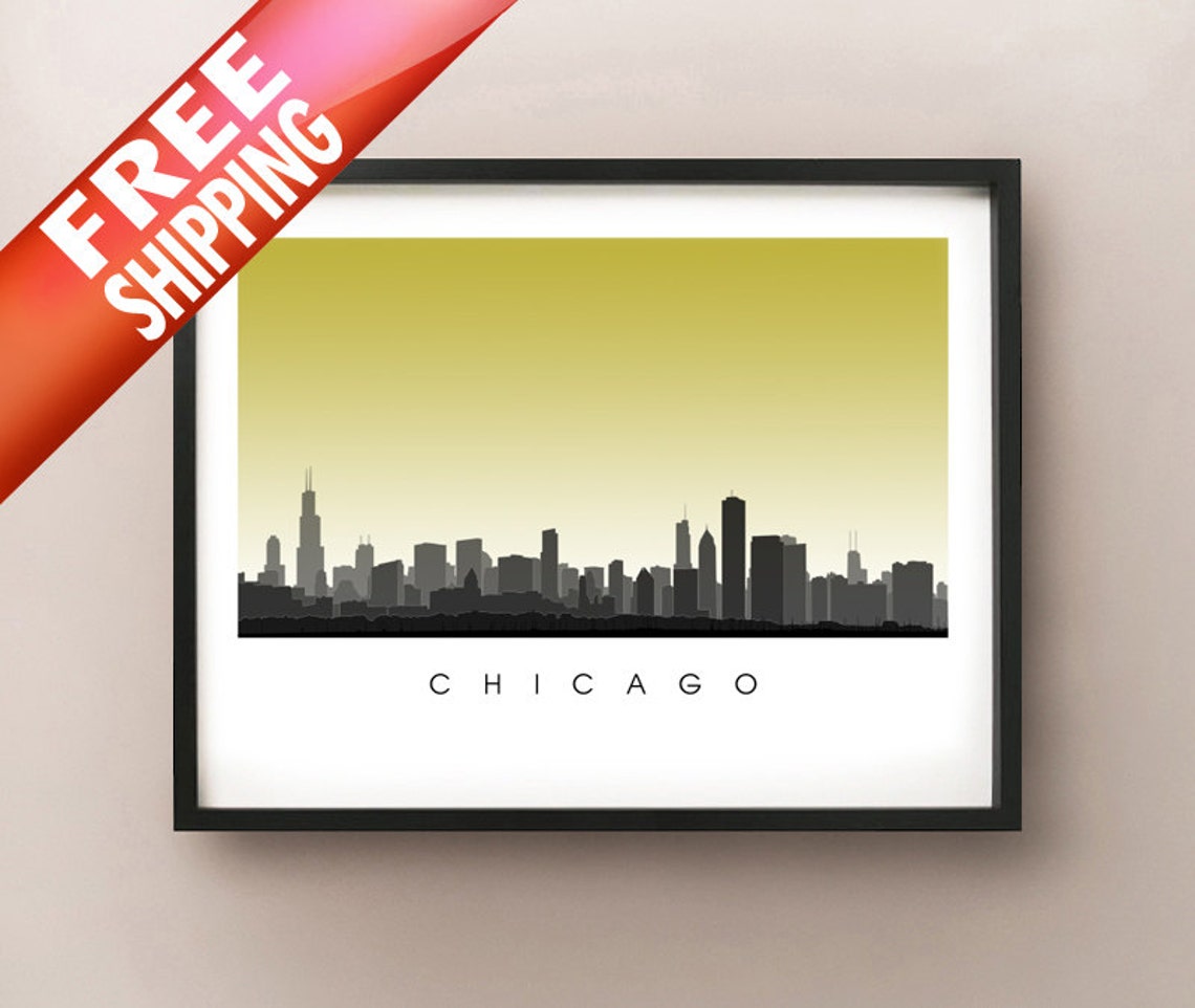 Chicago Skyline - Etsy