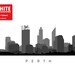 Perth City Skyline Art Australia Cityscape Poster Print - Etsy