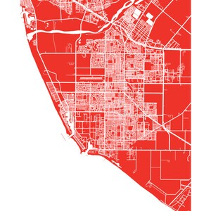 Oxnard, CA Map Print - California Poster - Etsy
