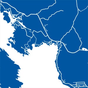 Halfmoon Bay, Sunshine Coast, BC Map Poster Print - British Columbia ...