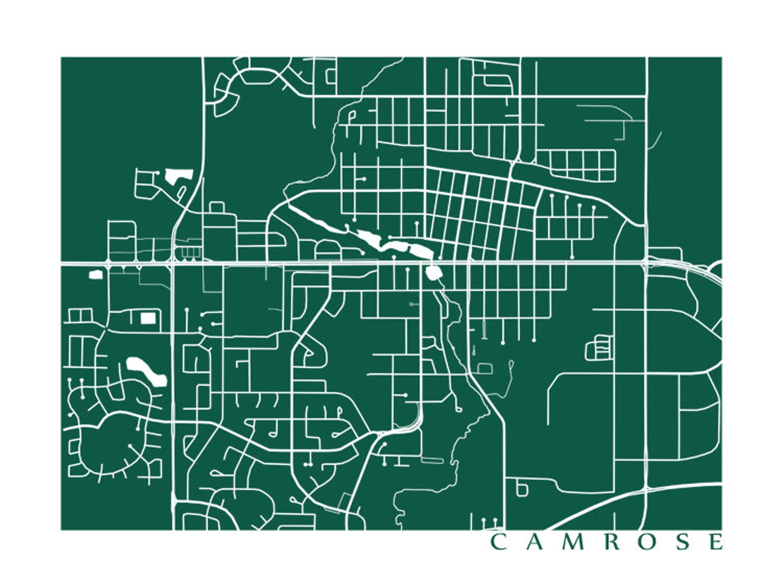 Camrose Map Print - Etsy