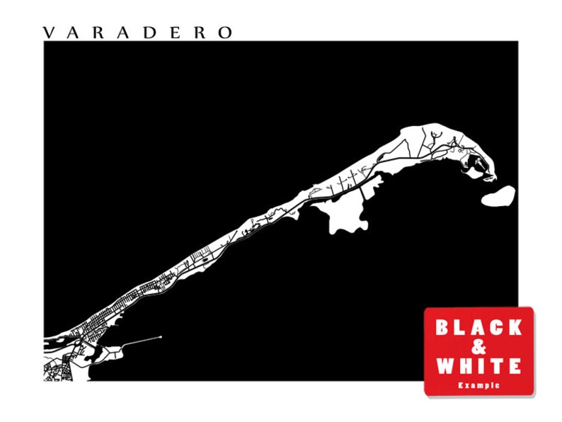 Varadero Map Print Cuba Poster - Etsy