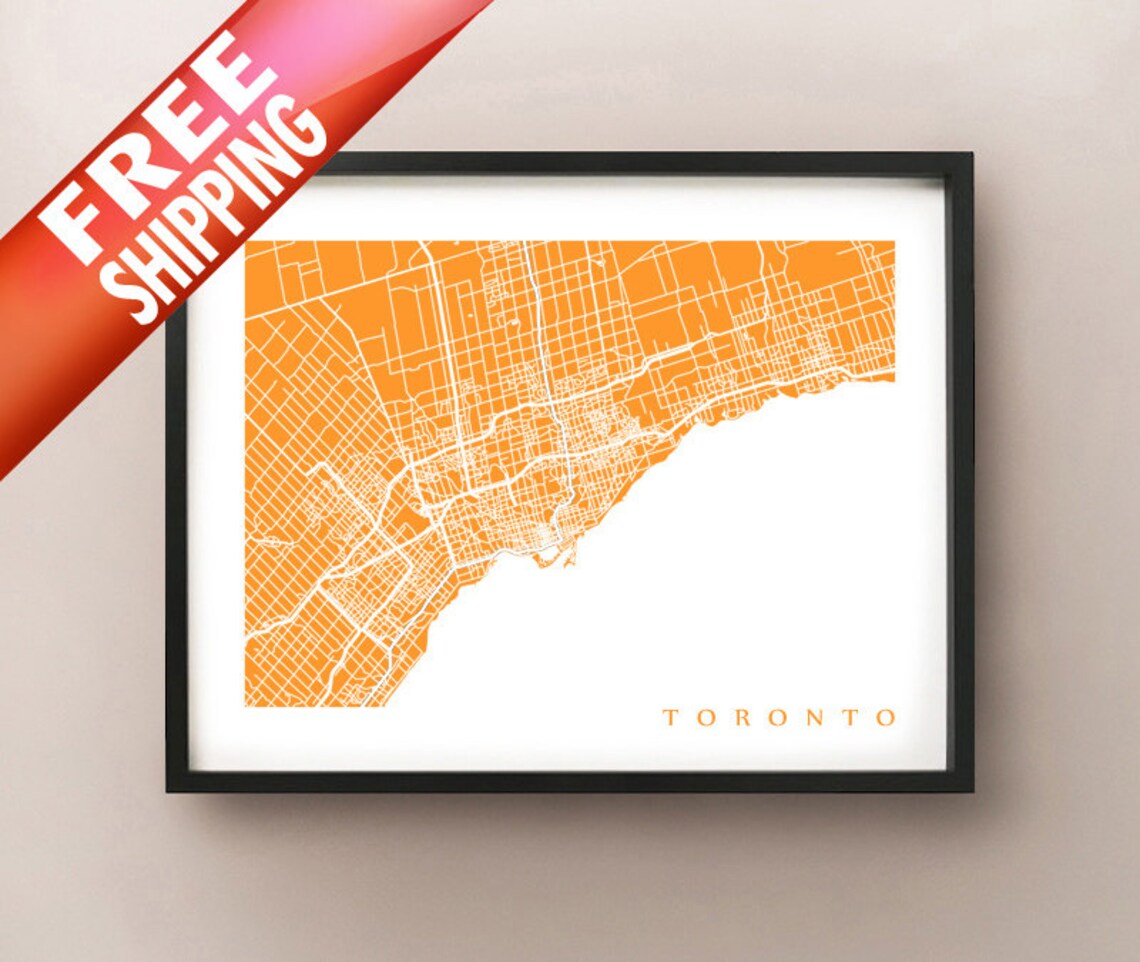 Greater Toronto Area Map Print | Etsy