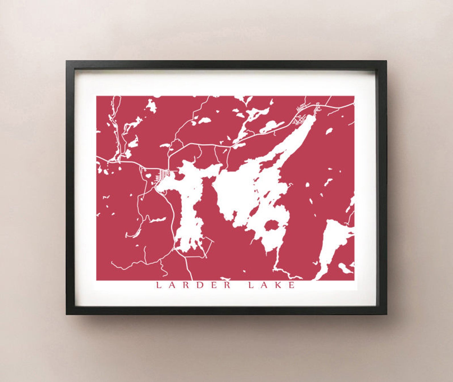 Larder Lake, Timiskaming, Northern Ontario Map Print - Etsy