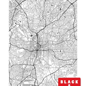 Atlanta Perimeter Map Print - Etsy