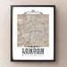 London Vintage Style Sepia Map Art Print London England - Etsy