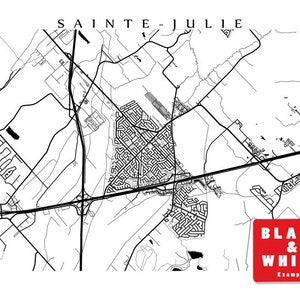 Sainte-julie, Quebec Map Print - Etsy UK