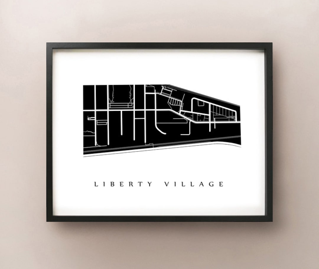 Liberty Village Map - Toronto Neighbourhood Art Print - Etsy