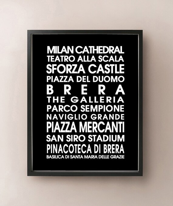 Milan Bus Roll Italy Poster | Etsy