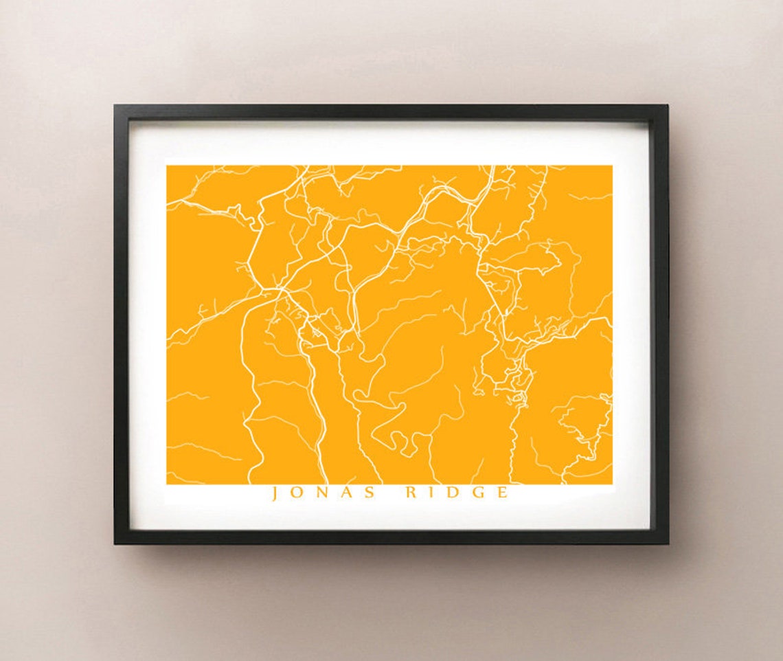 Jonas Ridge NC Burke County North Carolina Map Print - Etsy