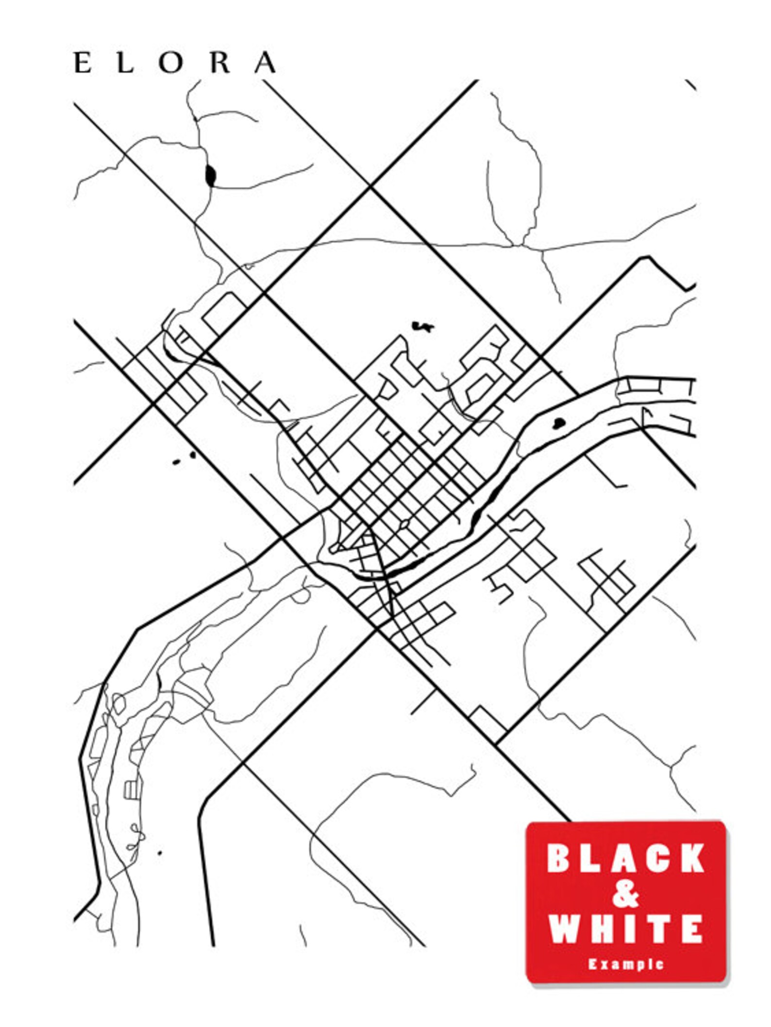 Elora Map Print - Etsy