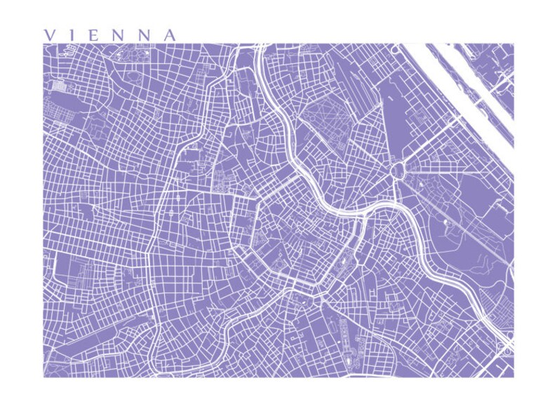 Vienna Map Print - Austria Poster - Etsy