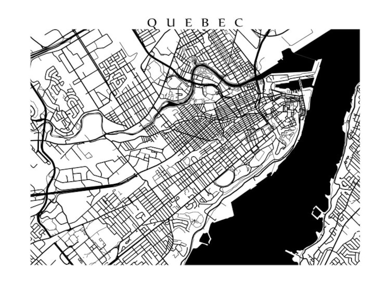 Quebec City Map Print - Etsy
