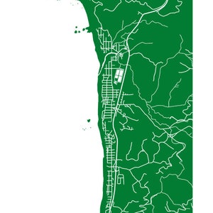 Cannon Beach Map Print - Oregon Art Poster - Etsy