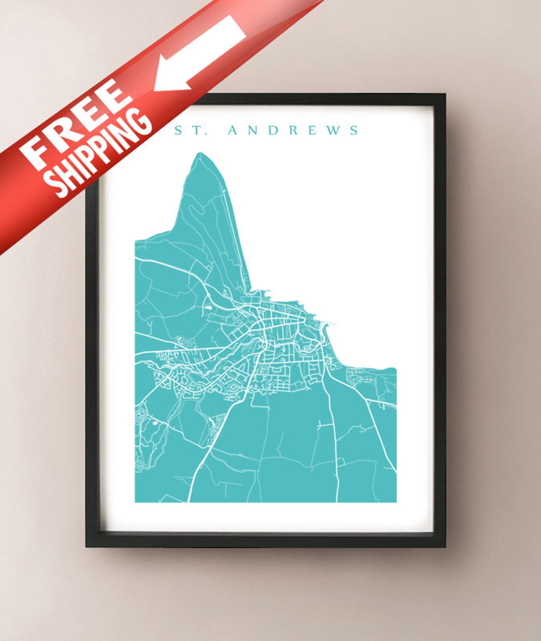 St. Andrews, Fife - Scotland Map Art Print - Etsy