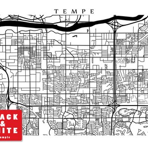 Tempe Map Print, Arizona State Modern Wall Art - Etsy