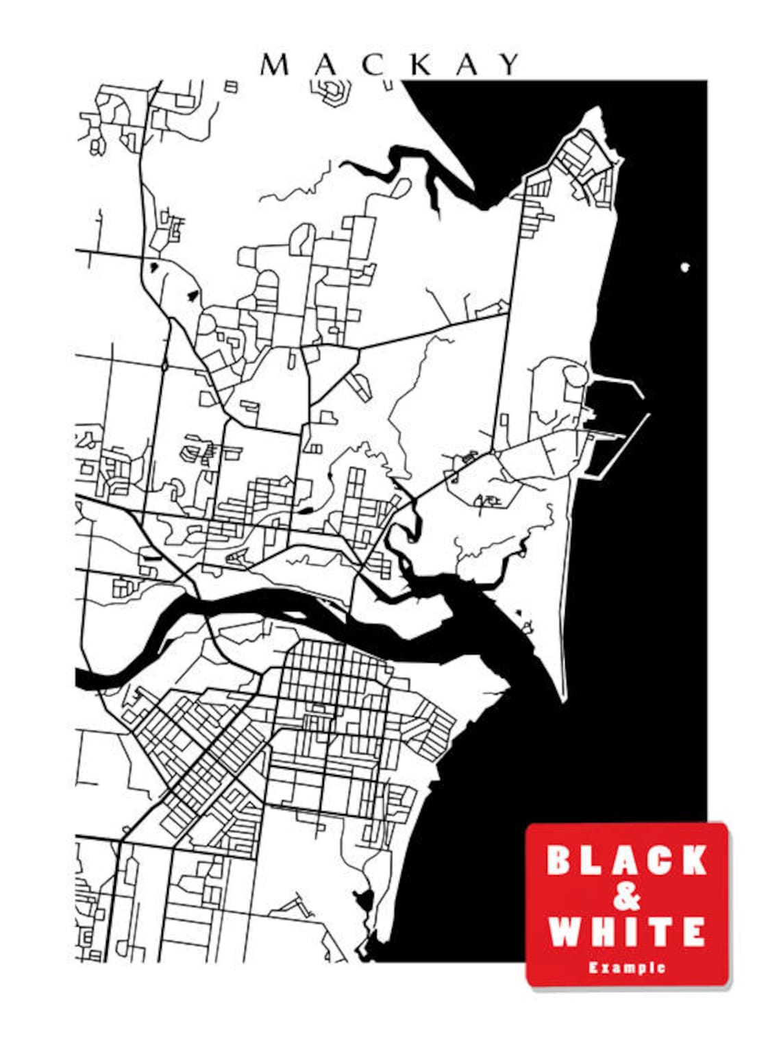 Mackay Map Print - Australia Poster Art - Etsy Canada