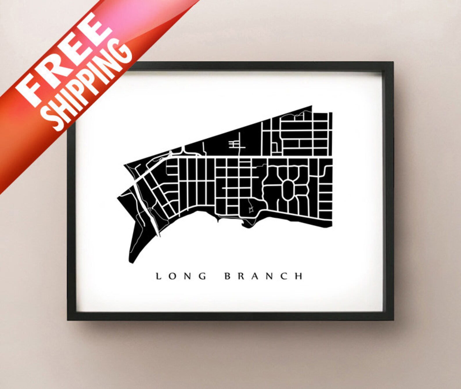Long Branch Map Etobicoke Toronto Neighbourhood Art Print - Etsy