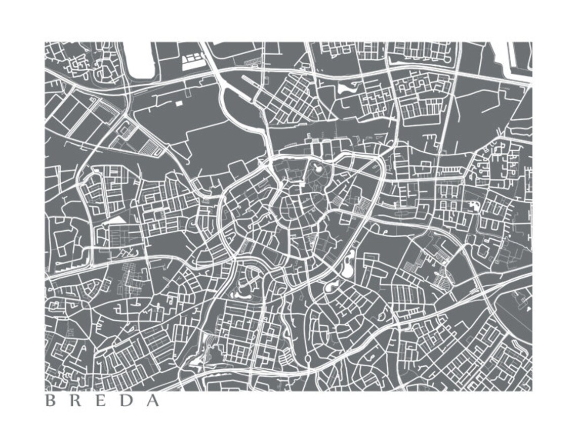 Breda Map Print Netherlands Poster - Etsy